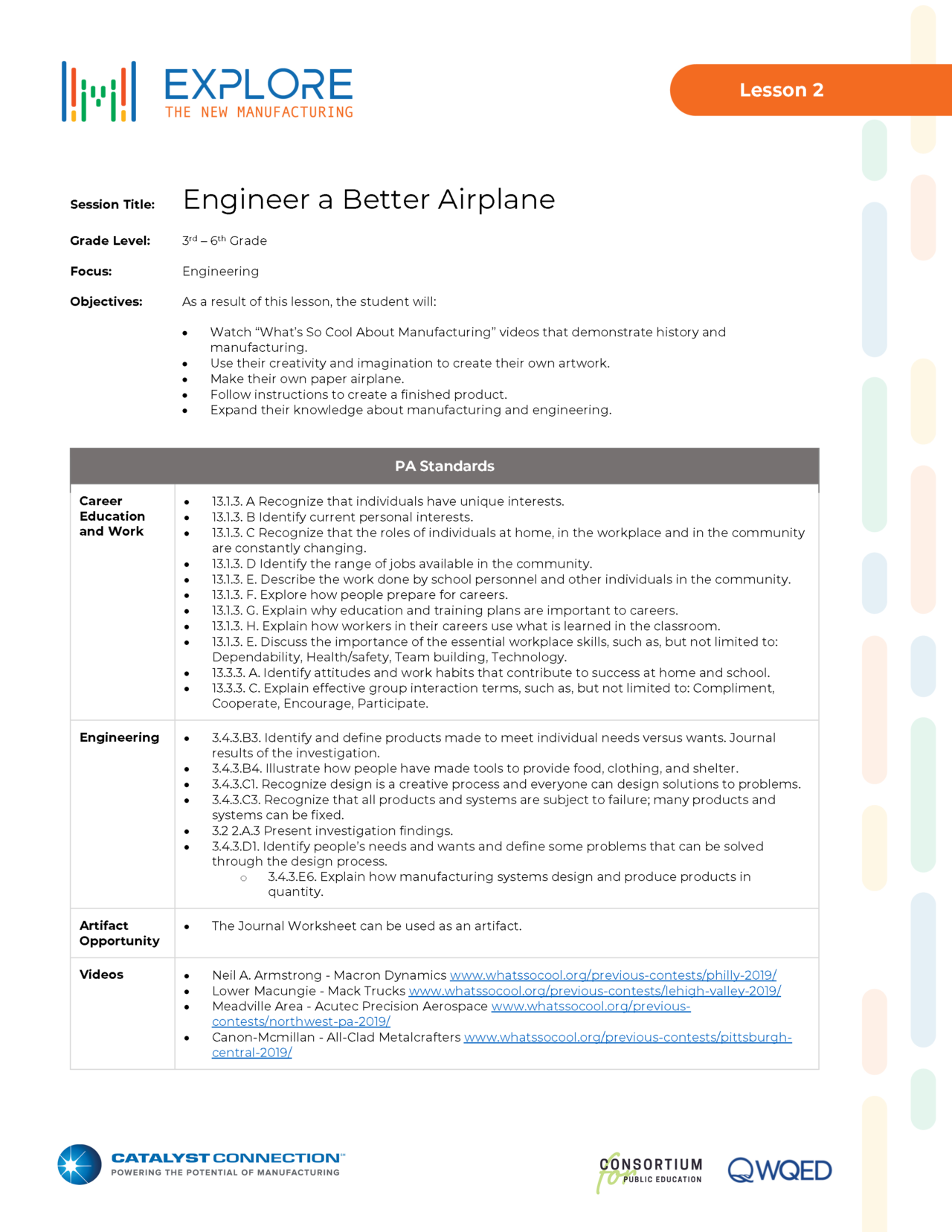 Lesson 2: Engineer a Better Airplane - Explore the New Manufacturing